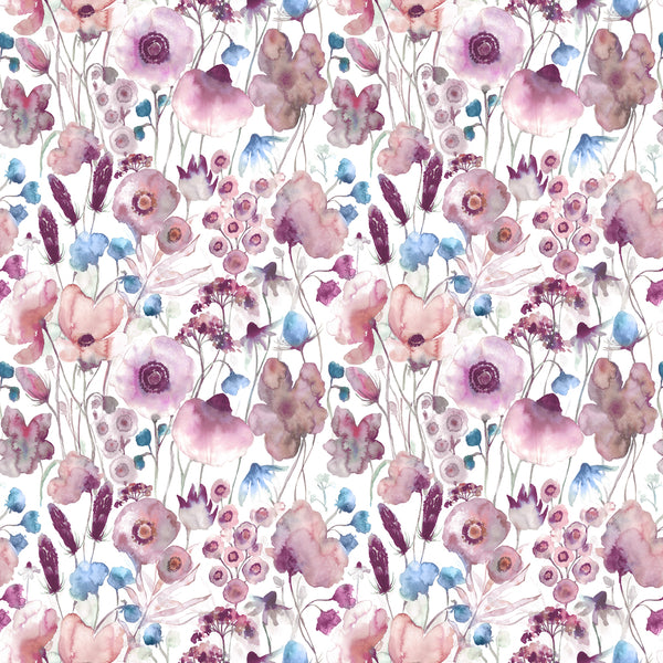 Hibbertia Fuchsia Cream Printed Cotton Fabric | Pink Fabric | Voyage ...